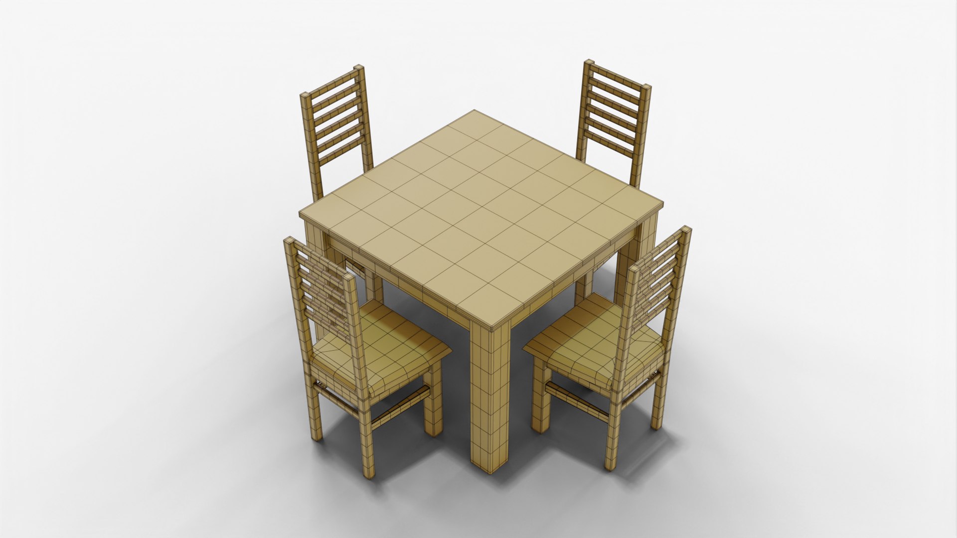 3D Dining Table Set - TurboSquid 2016851