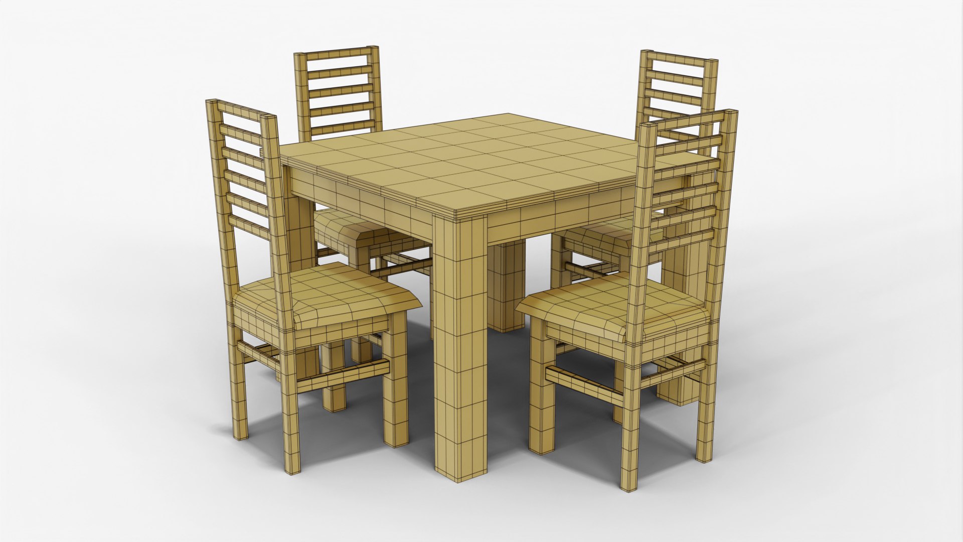 3D Dining Table Set - TurboSquid 2016851