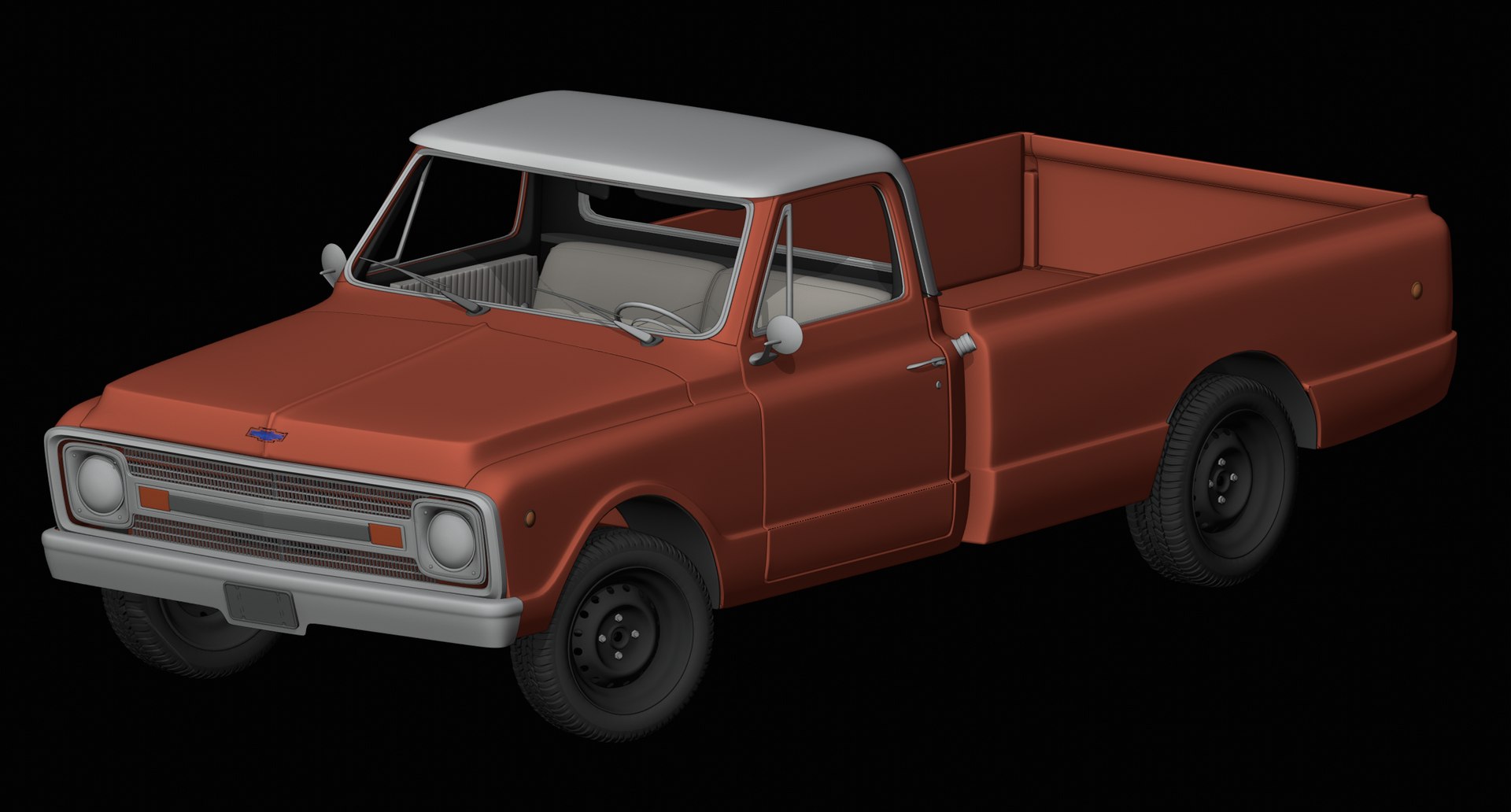 Generic Farm Pickup Truck Vehicle Model - TurboSquid 1577514