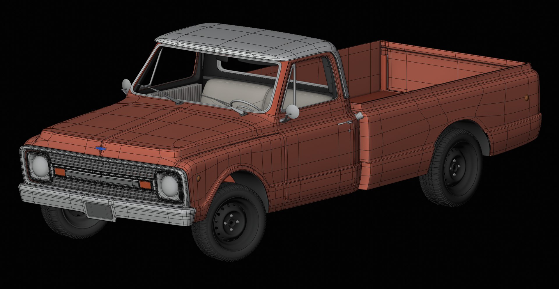 Generic Farm Pickup Truck Vehicle Model - TurboSquid 1577514
