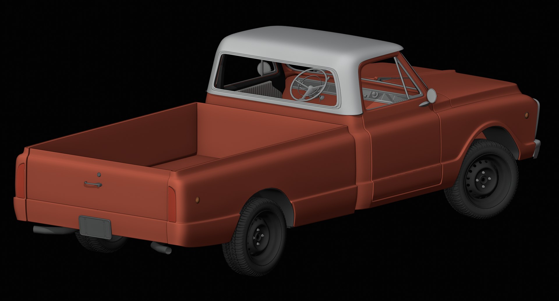 Generic Farm Pickup Truck Vehicle Model - TurboSquid 1577514