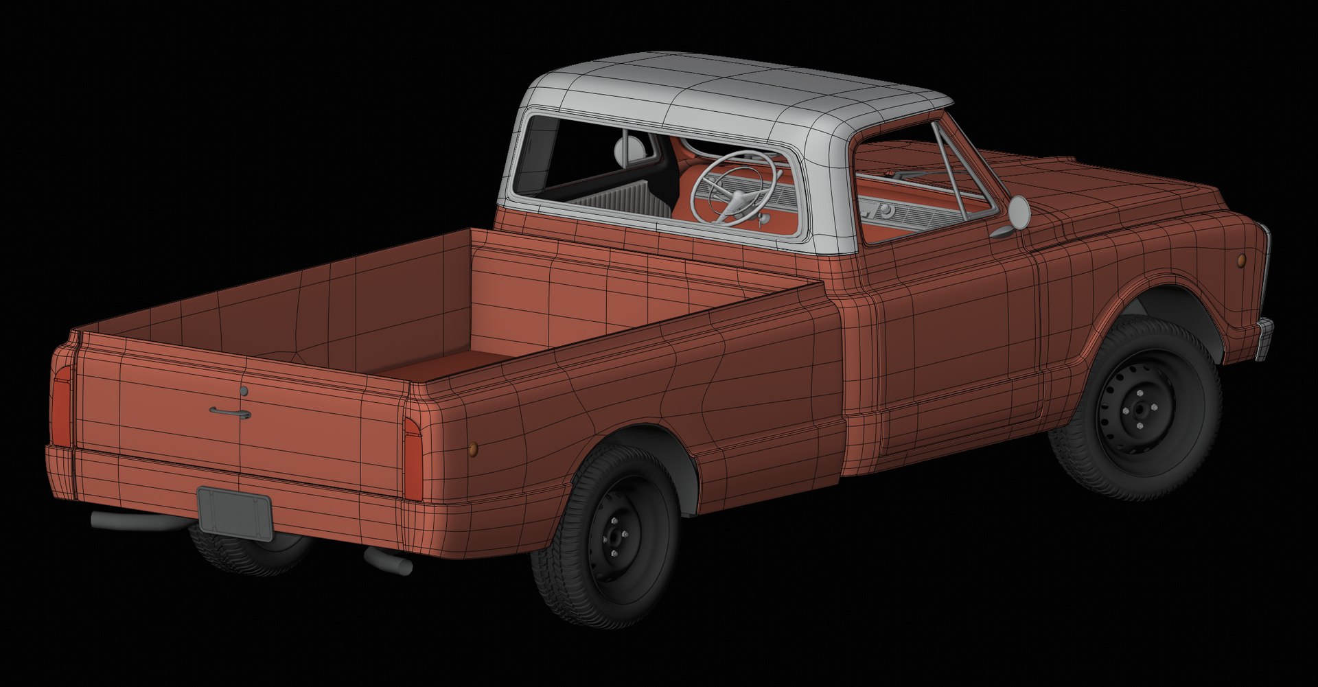 Generic Farm Pickup Truck Vehicle Model - TurboSquid 1577514