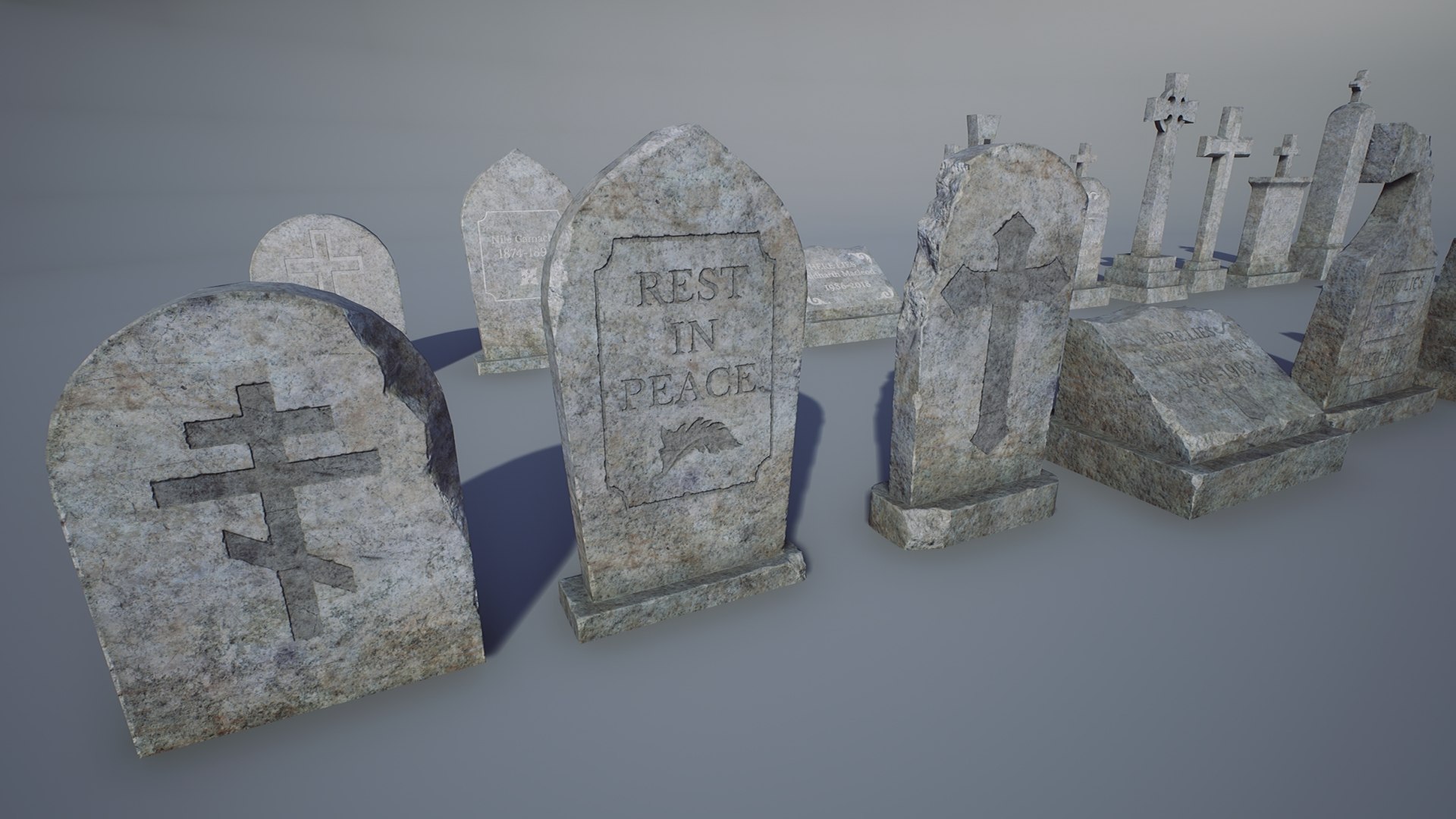 Pbr Pack Tombstone 3D Model - TurboSquid 1150648