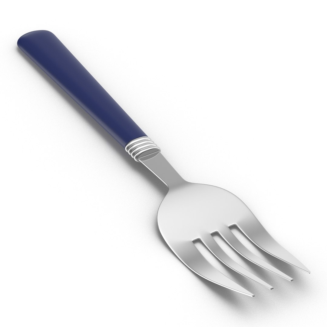 3d Model Of Fork Colors