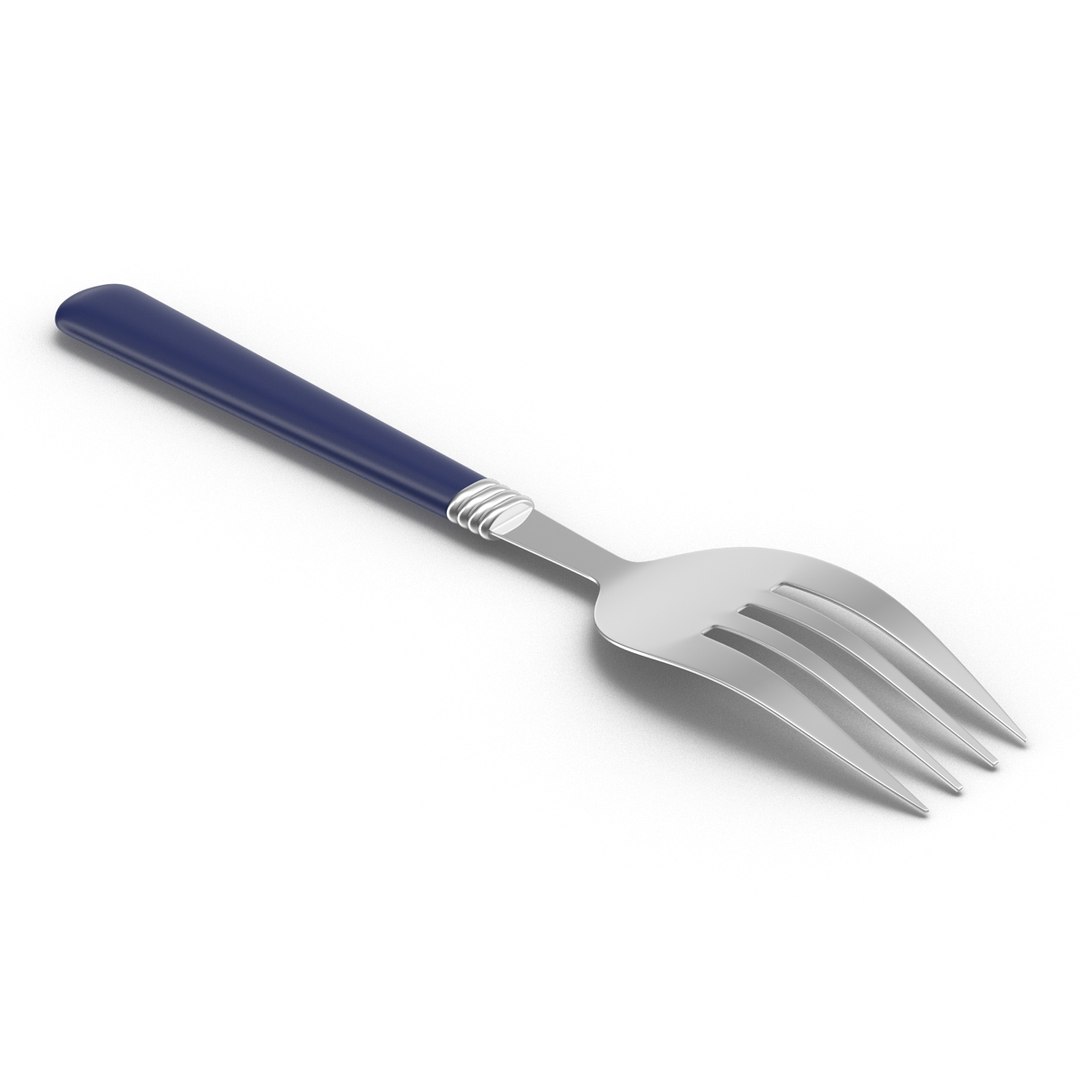 3d Model Of Fork Colors
