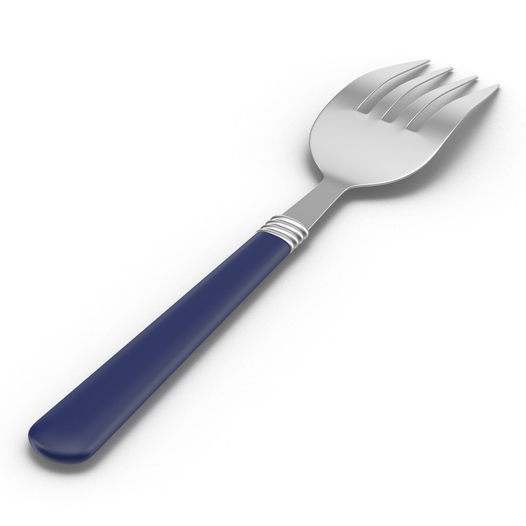 3d Model Of Fork Colors