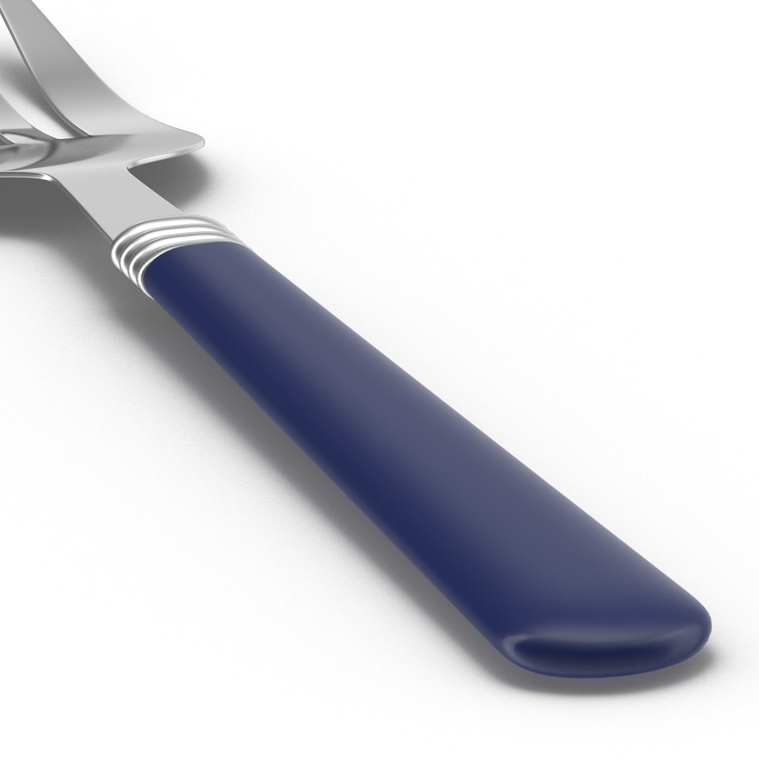 3d Model Of Fork Colors