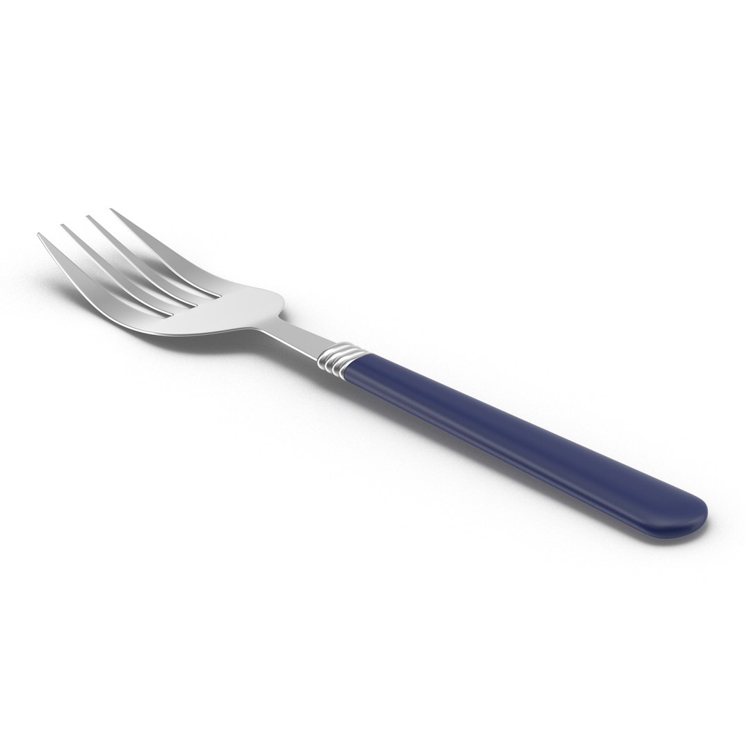 3d Model Of Fork Colors