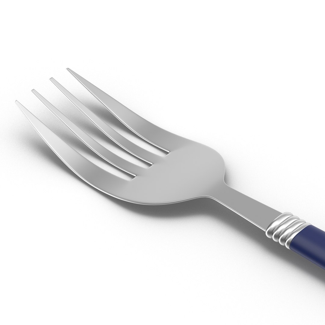 3d Model Of Fork Colors