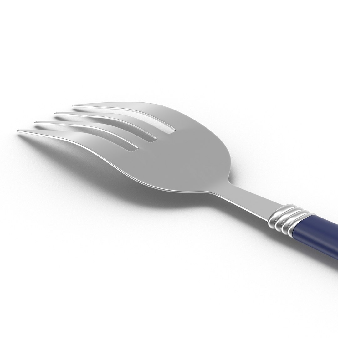 3d Model Of Fork Colors
