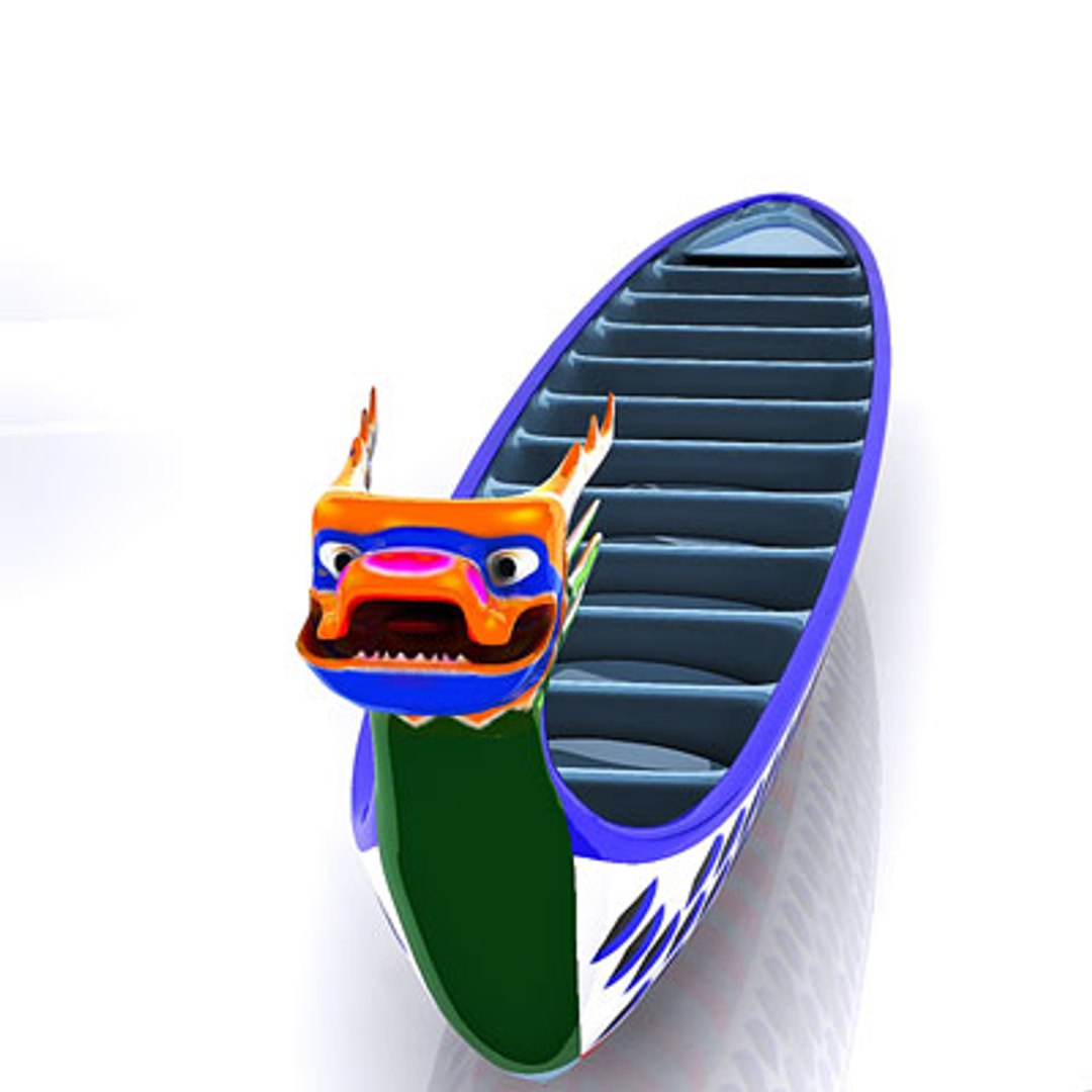 Dragon Canoe 3d Model