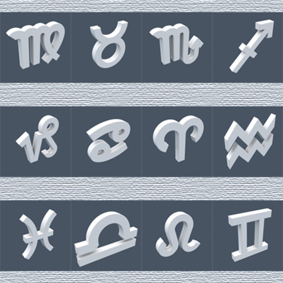 Zodiac Signs Standart 3d Model