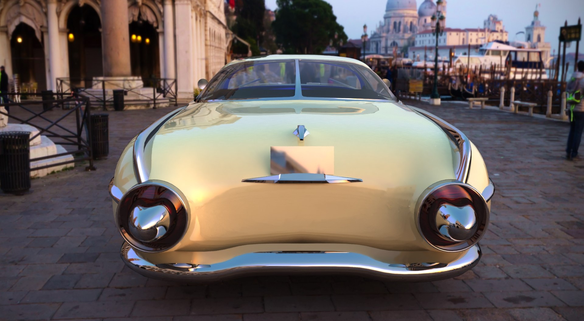 Retro Car Futuristic Model - TurboSquid 1396948