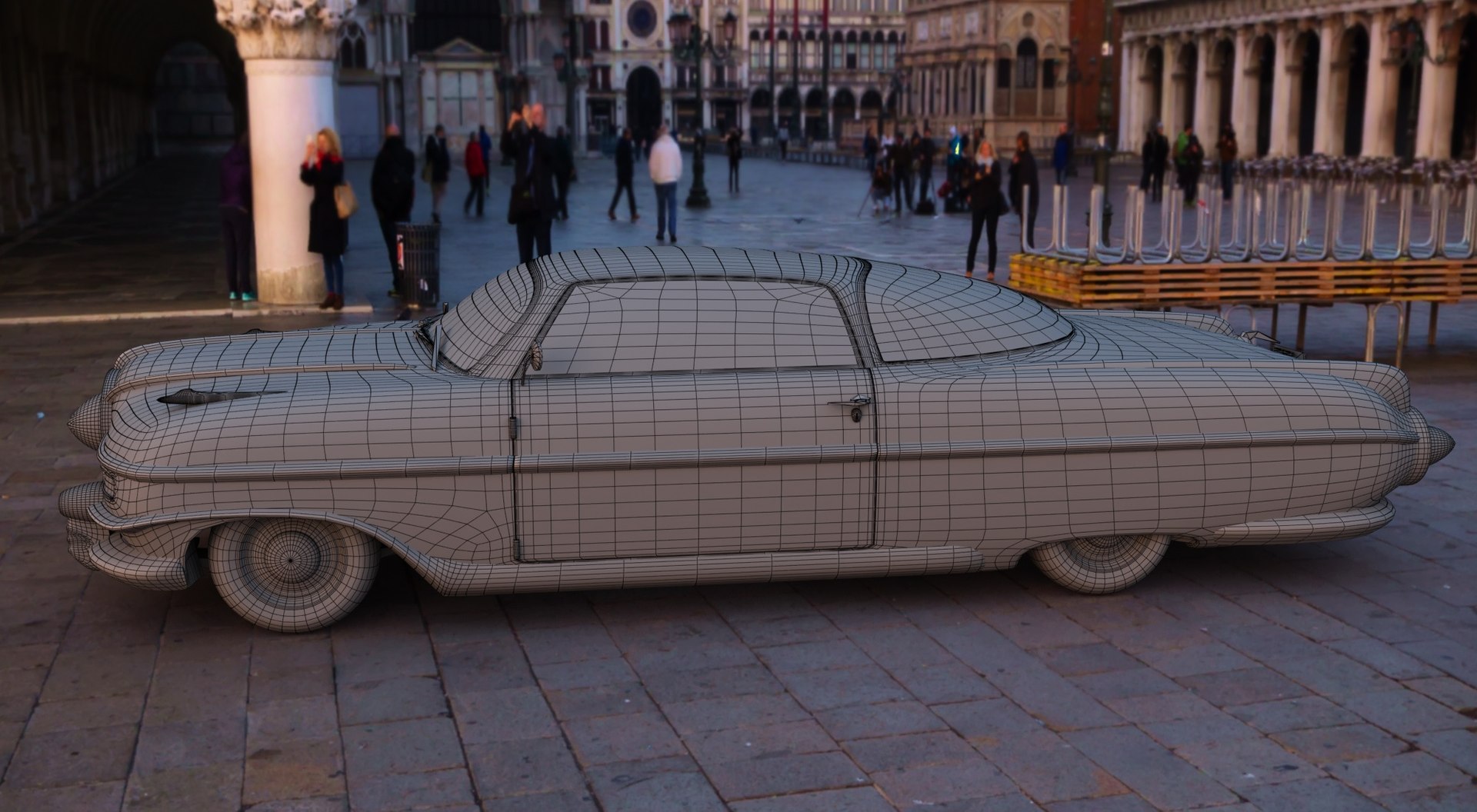 Retro Car Futuristic Model - TurboSquid 1396948