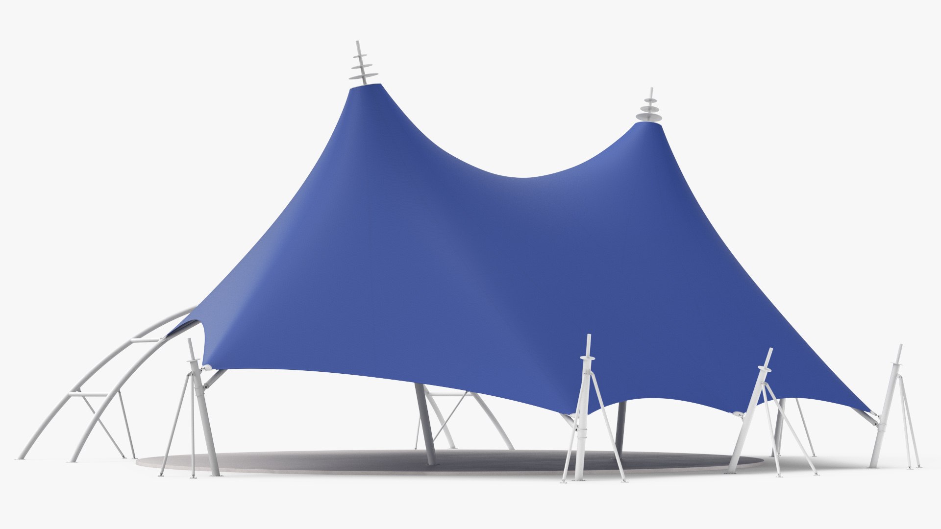 Tensile Structure Tent Blue 3D Model - TurboSquid 2239801