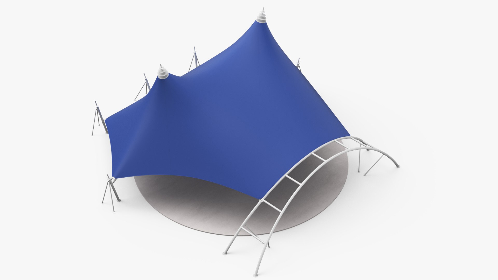 Tensile Structure Tent Blue 3D Model - TurboSquid 2239801