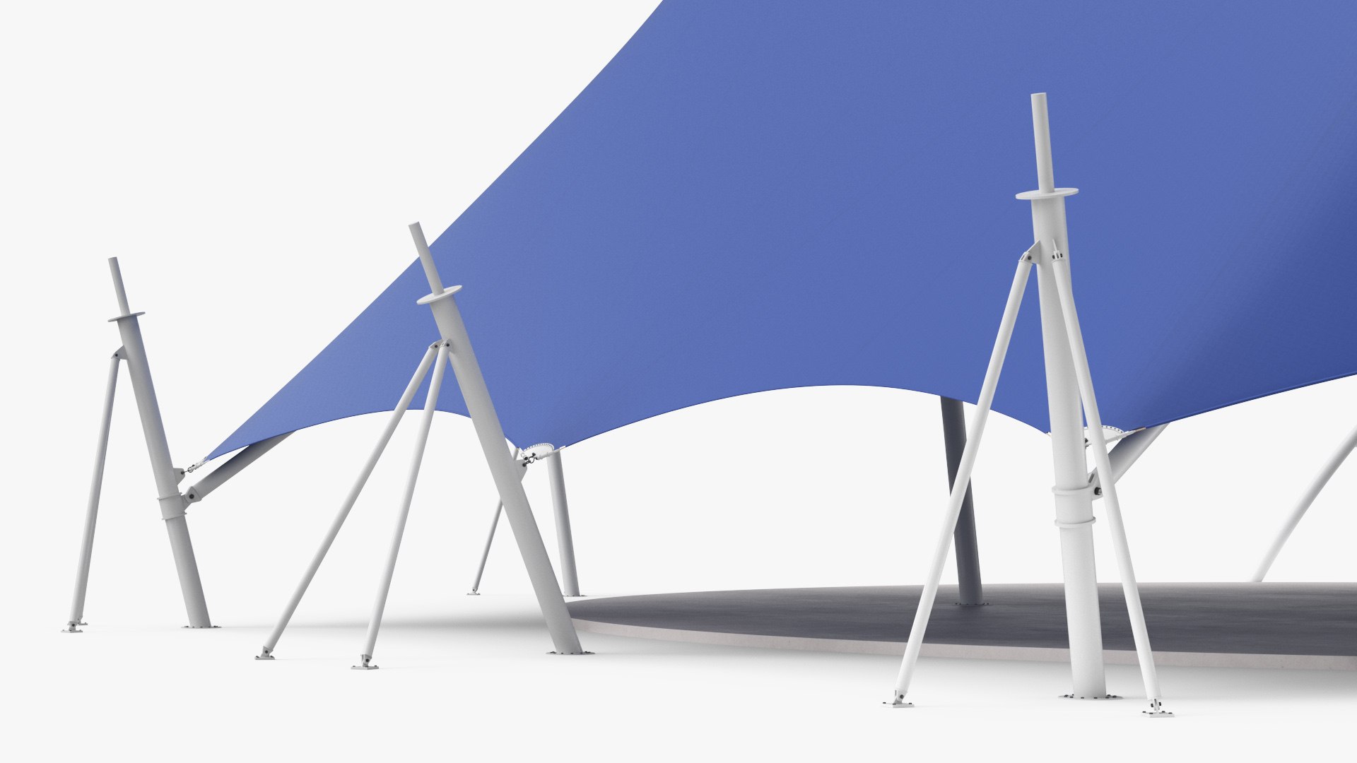 Tensile Structure Tent Blue 3D Model - TurboSquid 2239801