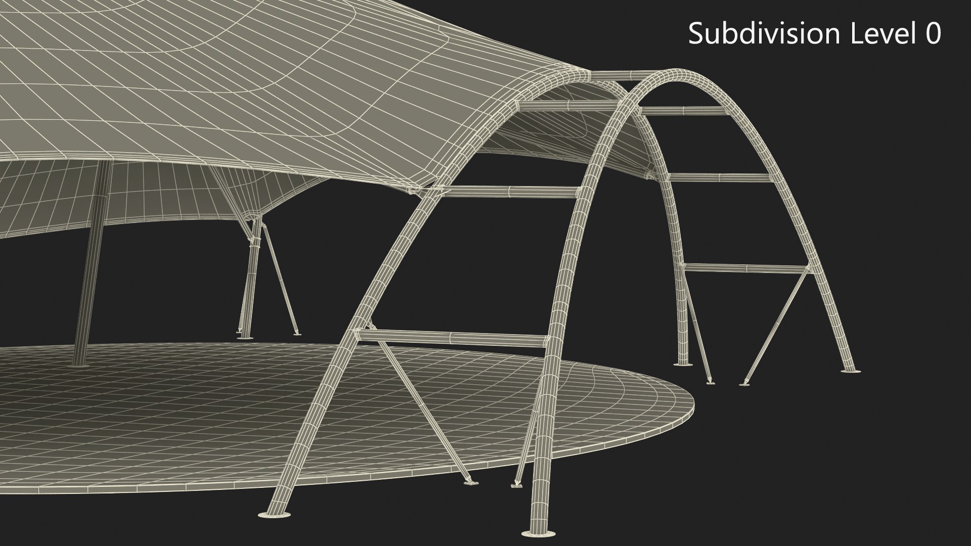 Tensile Structure Tent Blue 3D Model - TurboSquid 2239801
