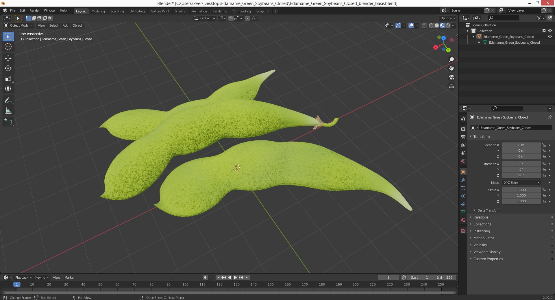 3D Edamame Green Soybeans Closed Model - TurboSquid 1882178