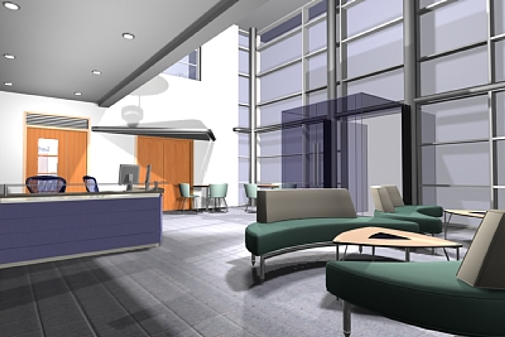 Office Reception 3d Model