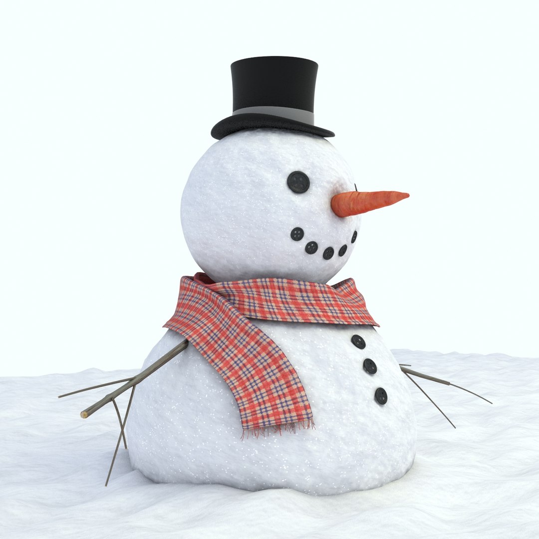 snowman snow man 3d model