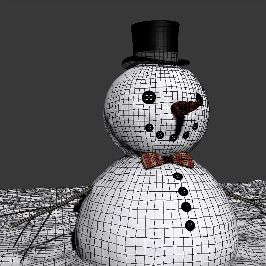 snowman snow man 3d model