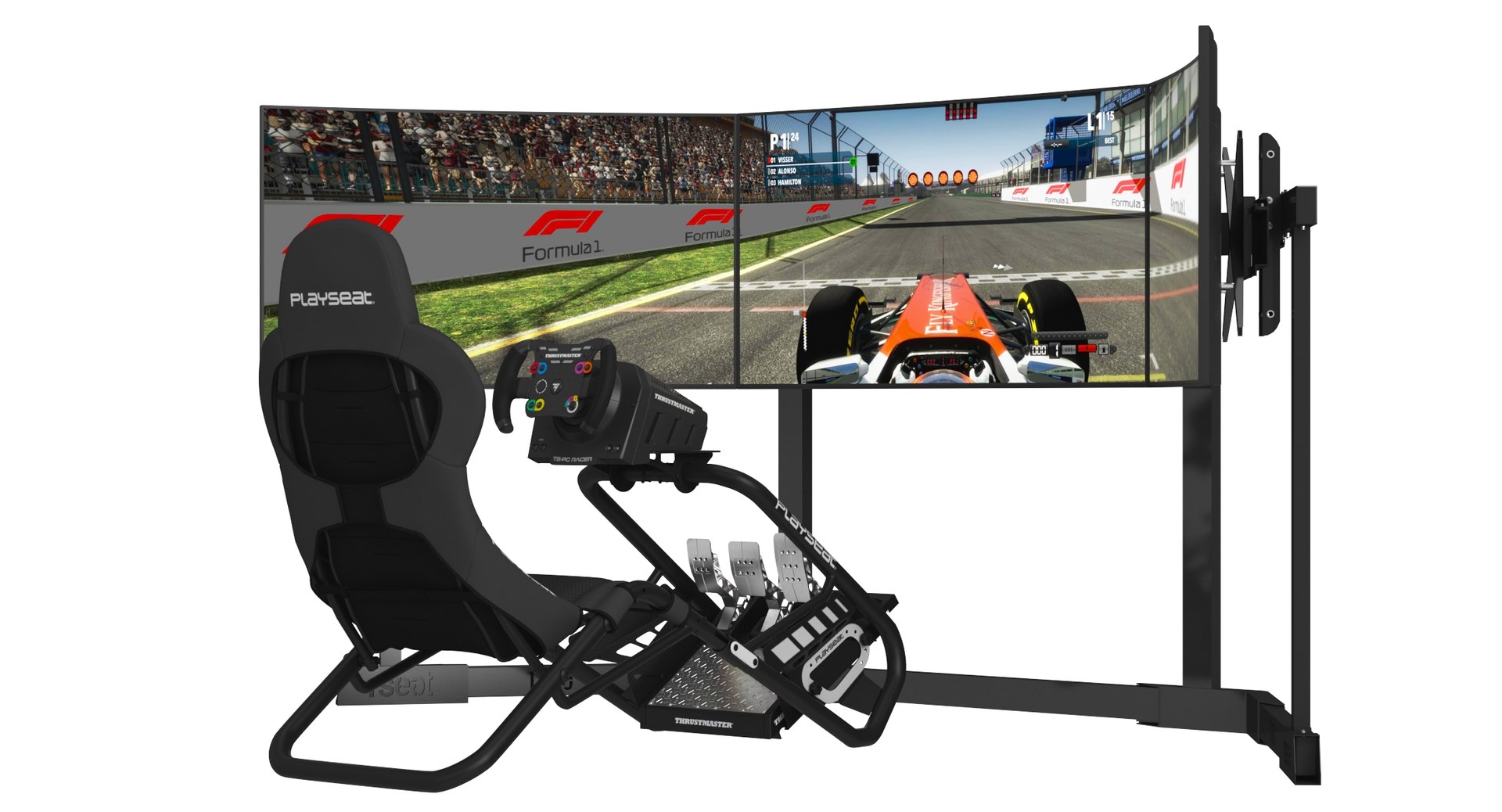 Playseat Trophy - Sim Racing Seat With 3 Monitors 3D Model - TurboSquid ...