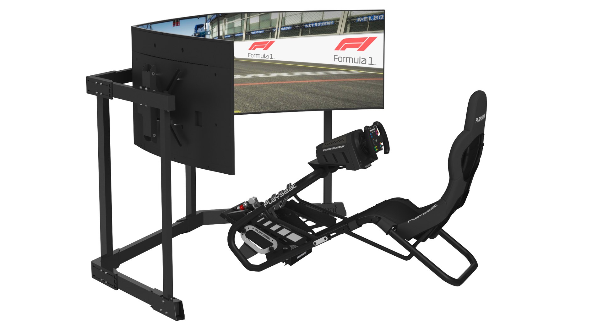 Playseat Trophy - Sim Racing Seat With 3 Monitors 3D Model - TurboSquid ...