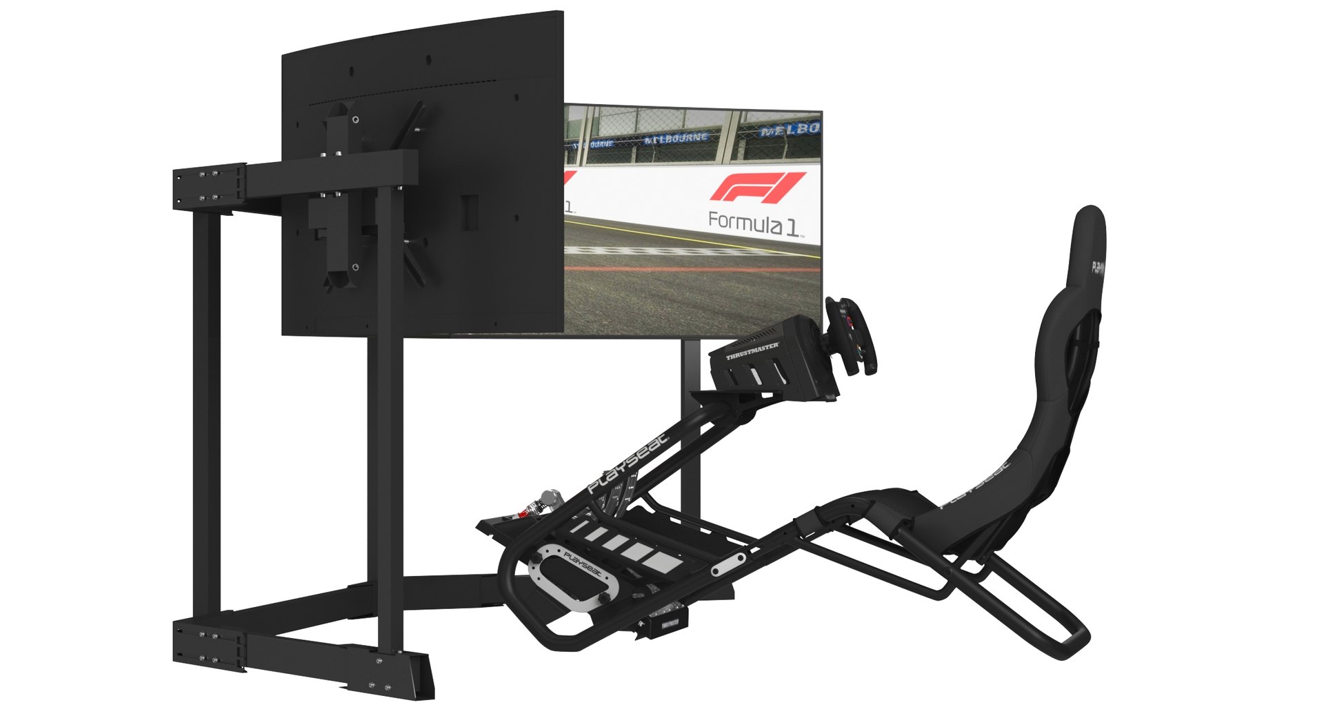 Playseat Trophy - Sim Racing Seat With 3 Monitors 3D Model - TurboSquid ...
