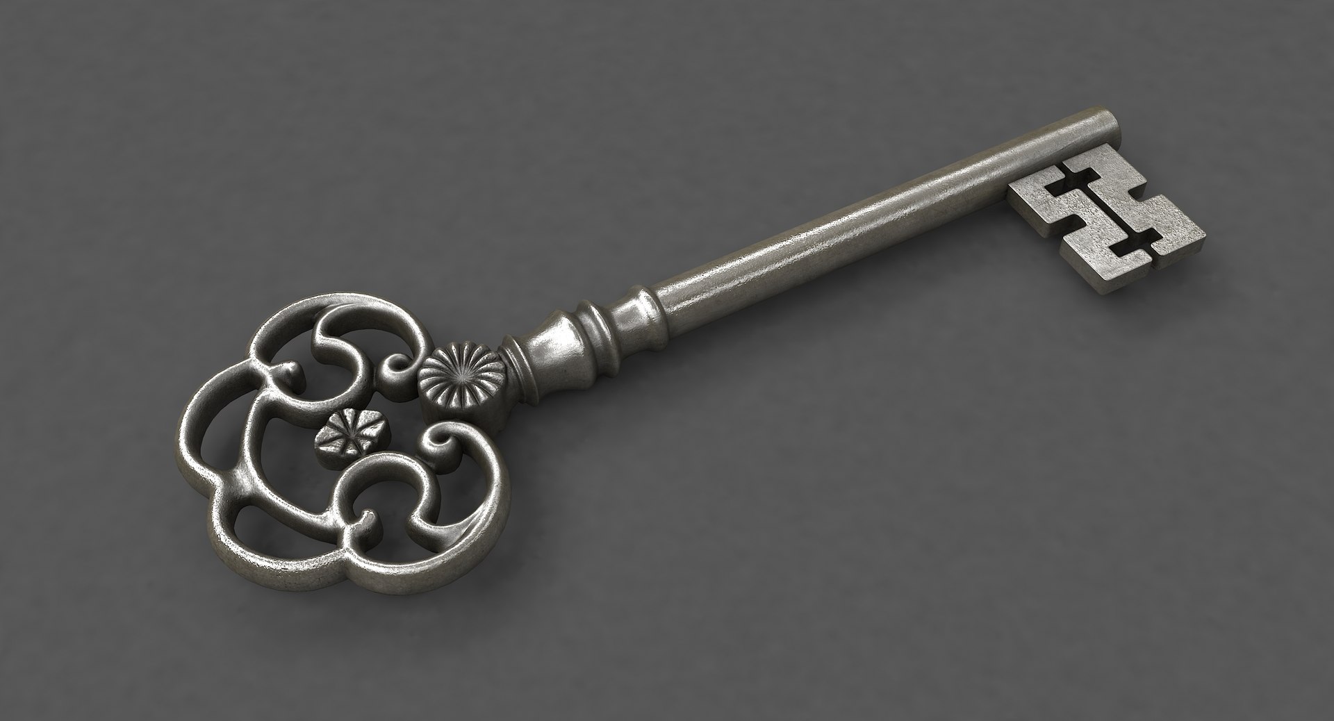 3d Vintage Key B Model