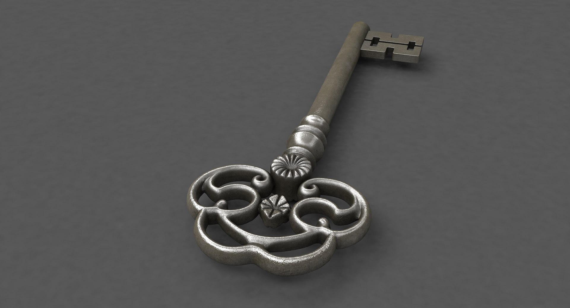 3d Vintage Key B Model