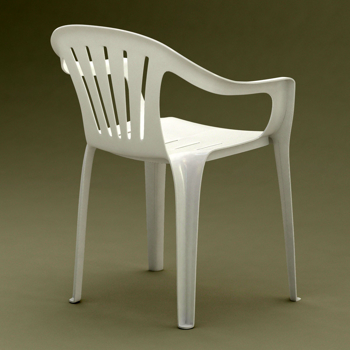 3d model realistic monobloc chair