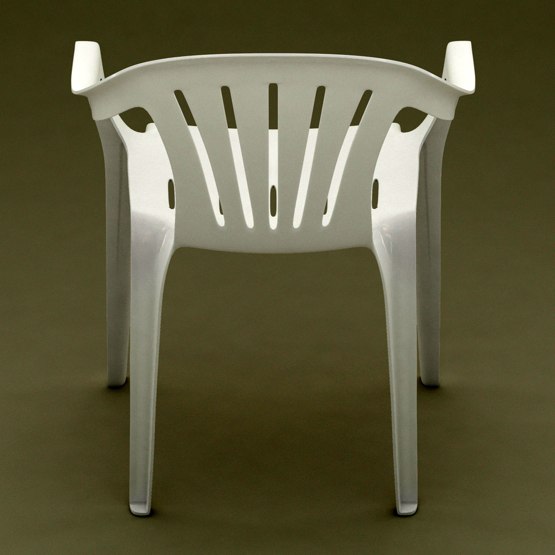3d model realistic monobloc chair