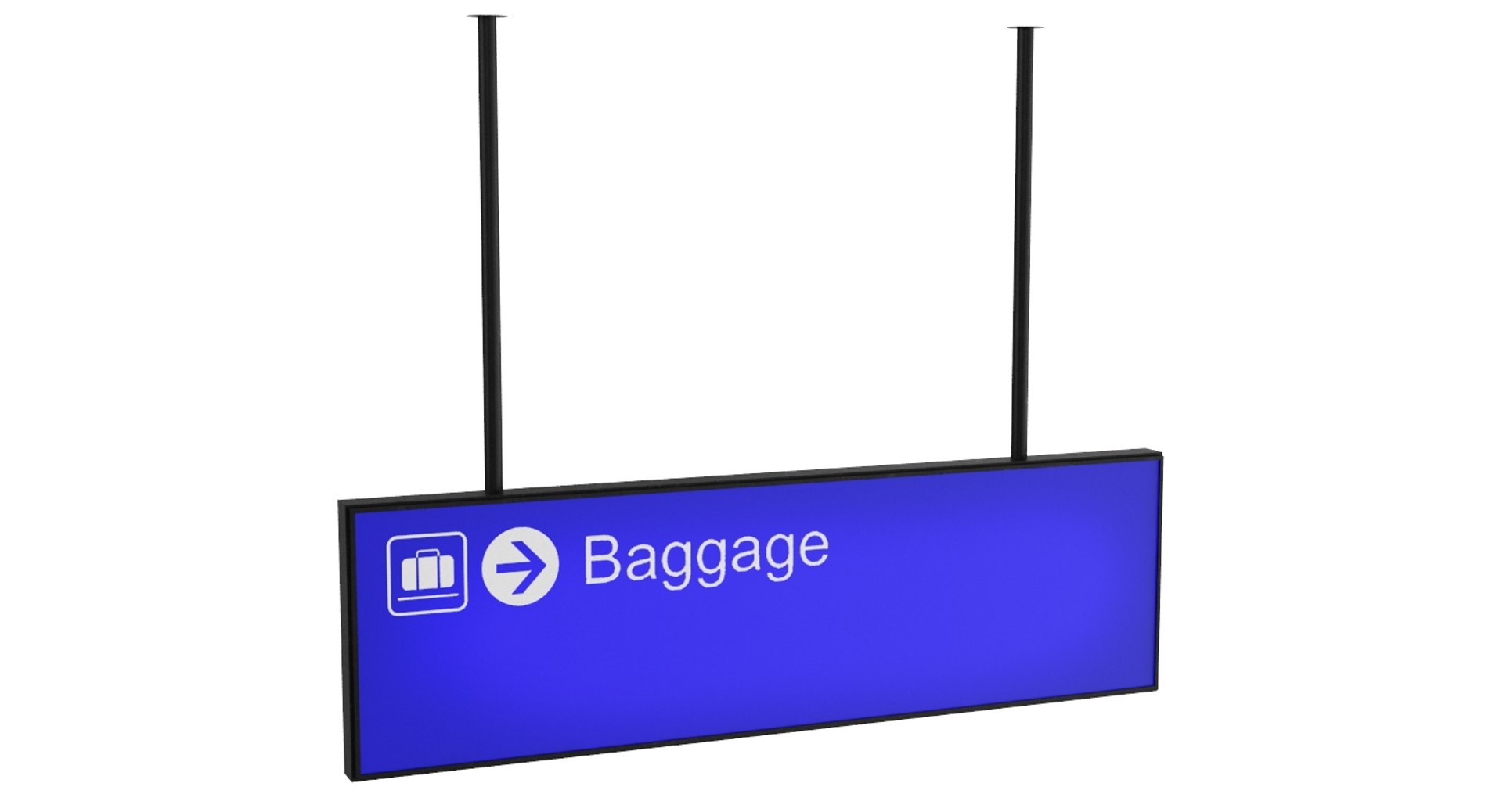 3D Model Airport Baggage Sign - TurboSquid 1274832