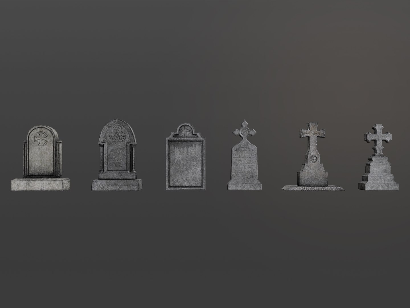 3D Grave Headstone - TurboSquid 1673213