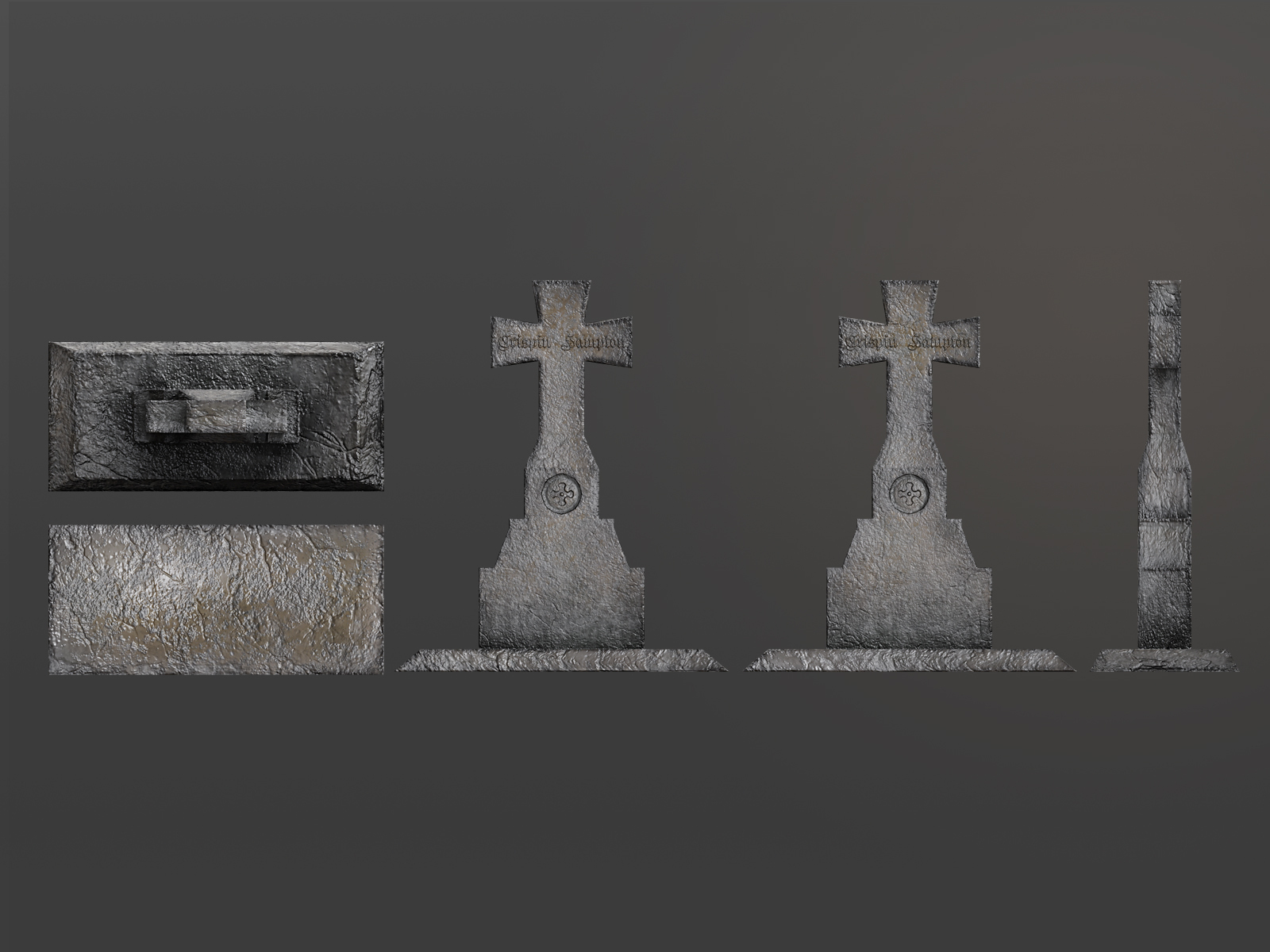 3D grave headstone - TurboSquid 1673213