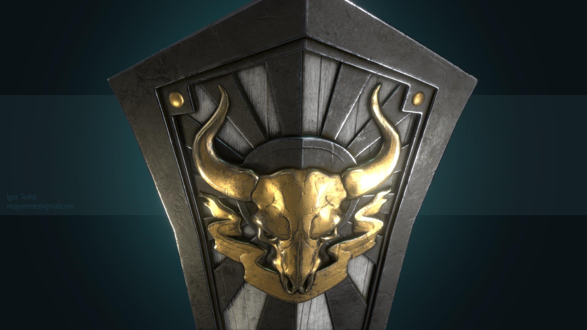 3D Medieval Skull Shield Model - TurboSquid 1187924