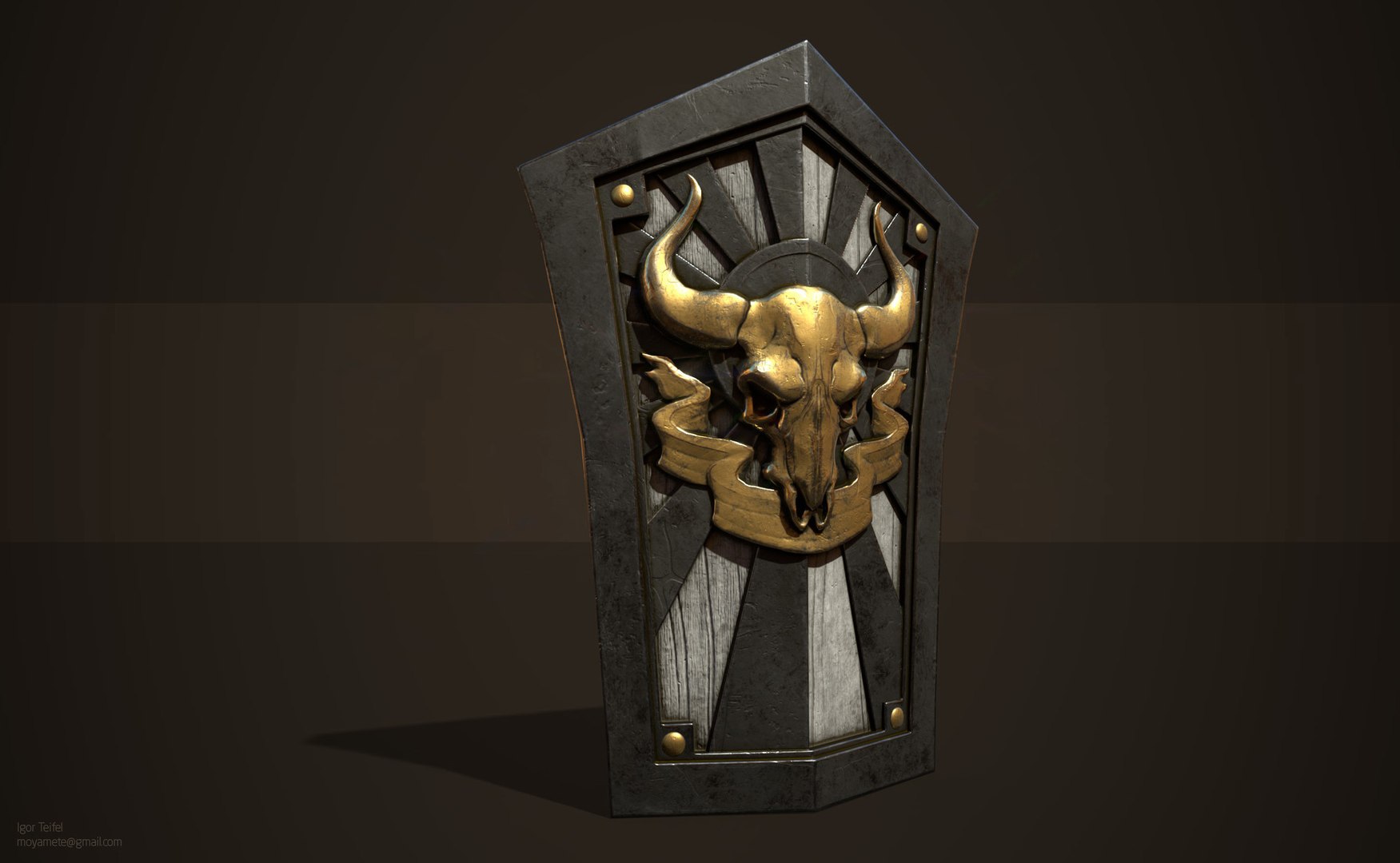 3D Medieval Skull Shield Model - TurboSquid 1187924