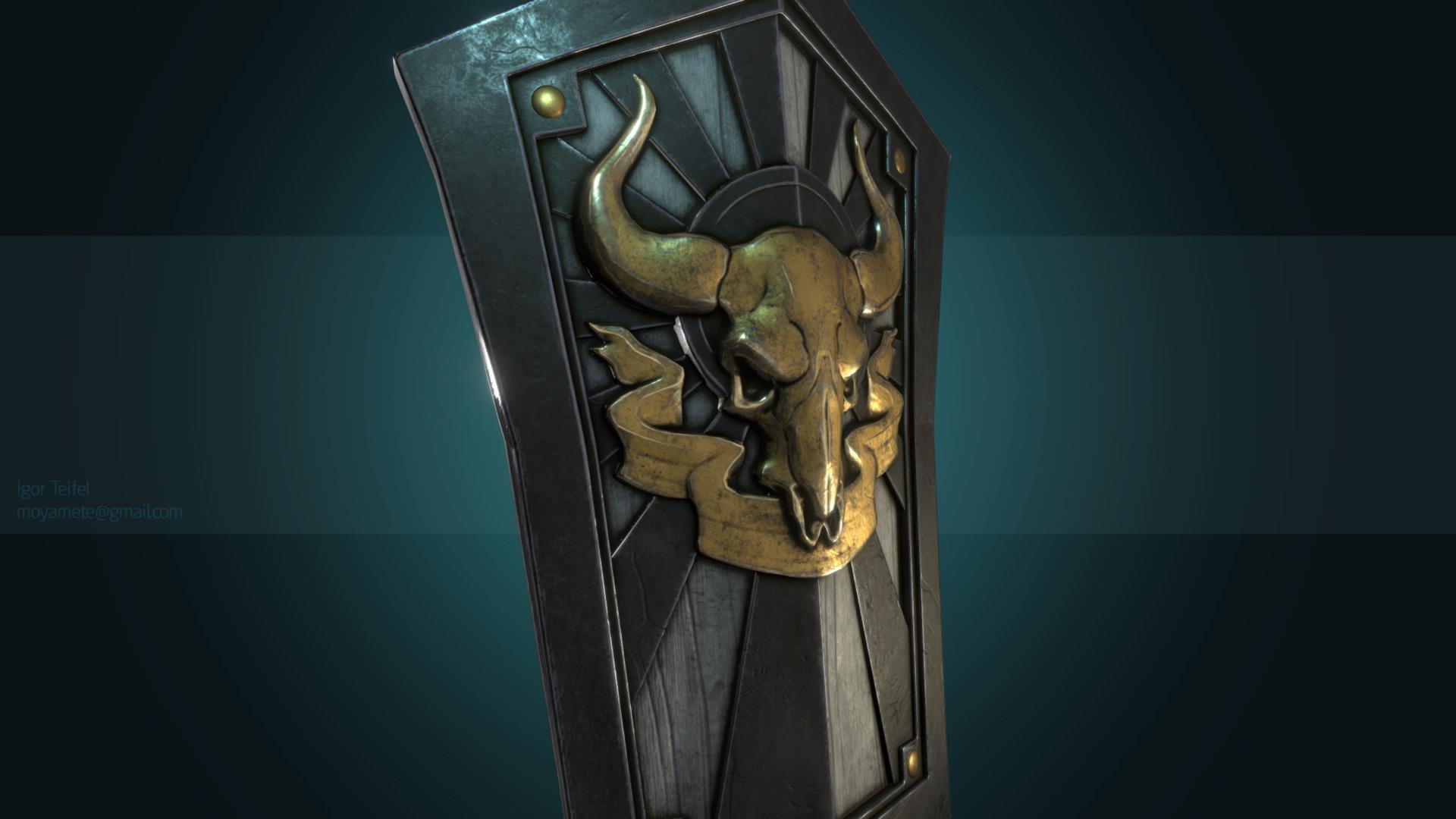 3D Medieval Skull Shield Model - TurboSquid 1187924