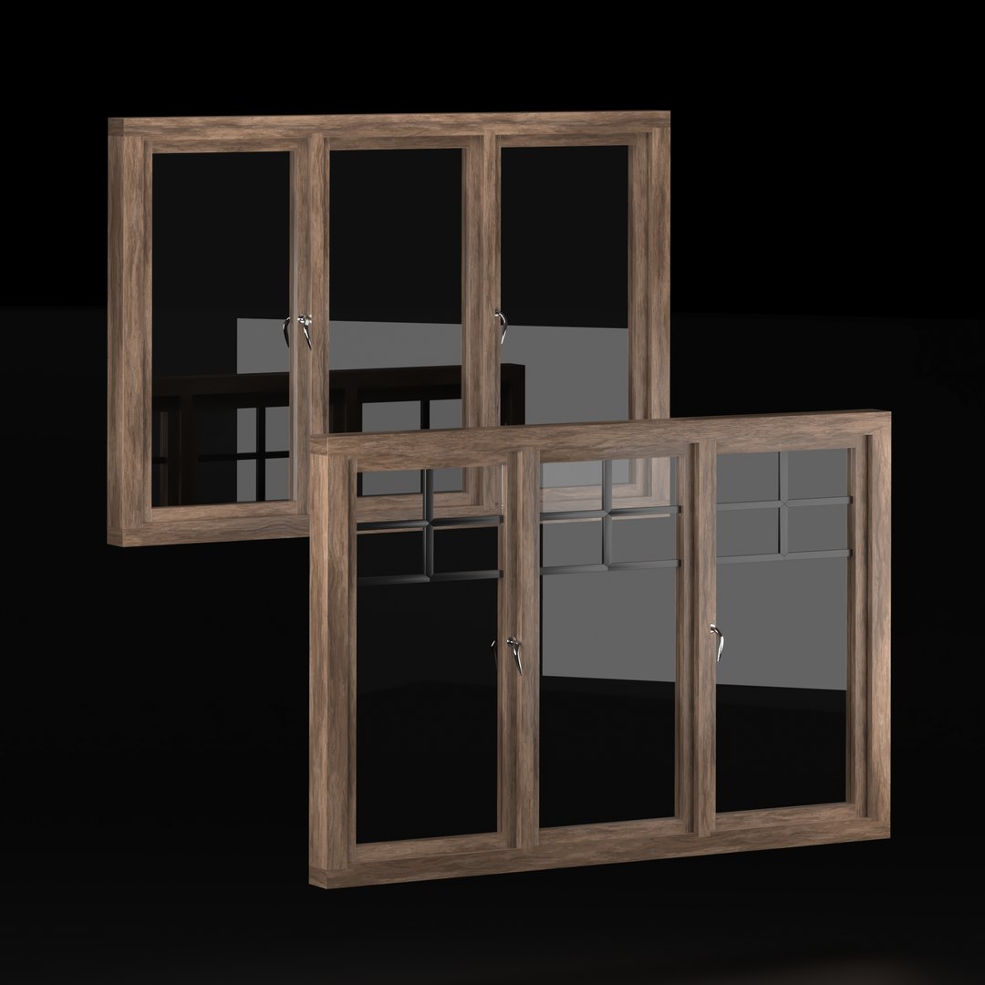 Wooden Windows 3D Model - TurboSquid 1817366