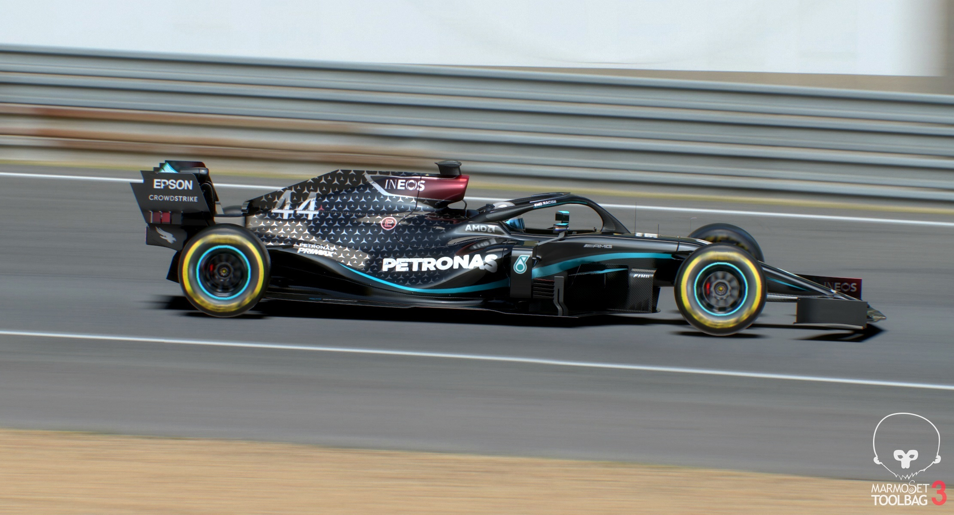 梅赛德斯 F1 W11 一级方程式赛车 2020 赛季全新黑漆3D模型 - TurboSquid 1593932