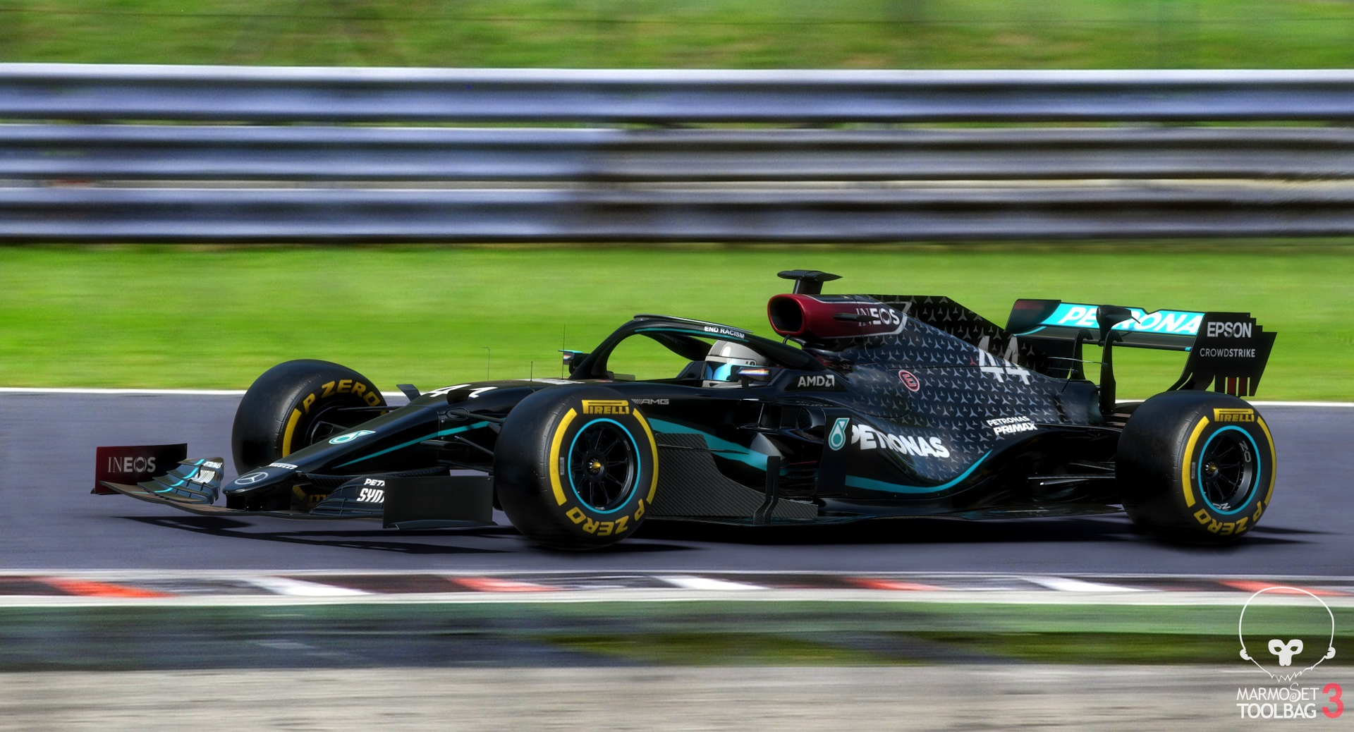 梅赛德斯 F1 W11 一级方程式赛车 2020 赛季全新黑漆3D模型 - TurboSquid 1593932