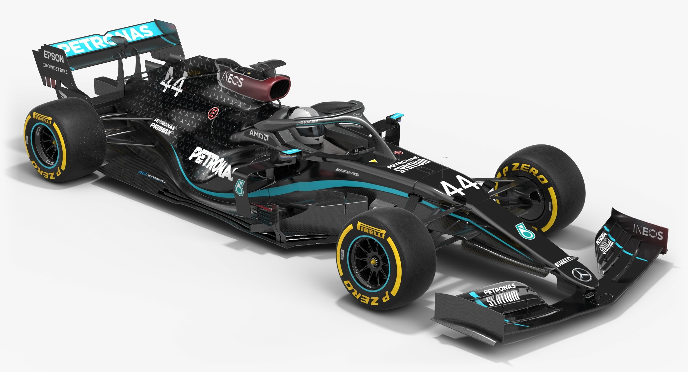 梅赛德斯 F1 W11 一级方程式赛车 2020 赛季全新黑漆3D模型 - TurboSquid 1593932