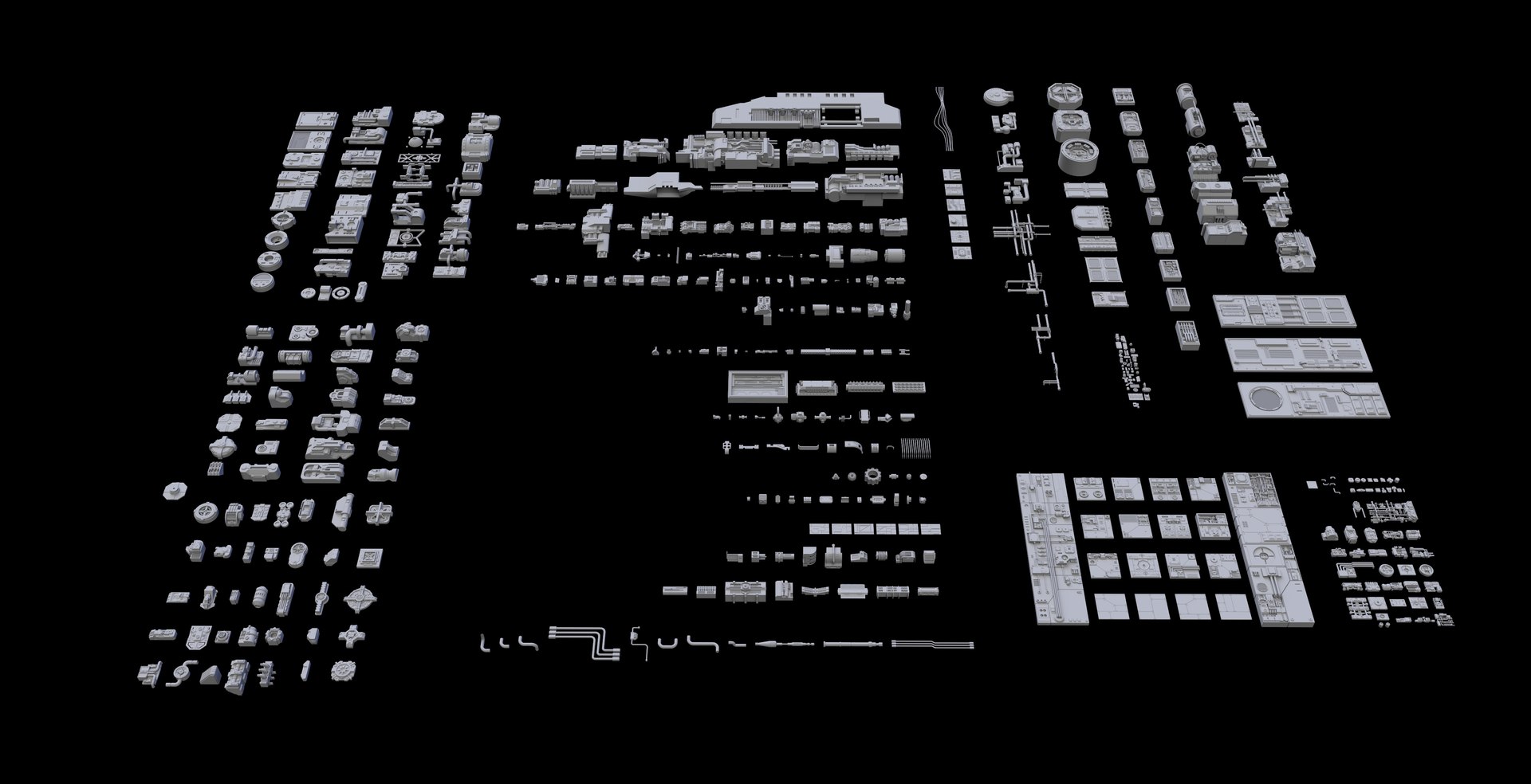 Modello 3D Scifi Greeble Kitbash - TurboSquid 1693989