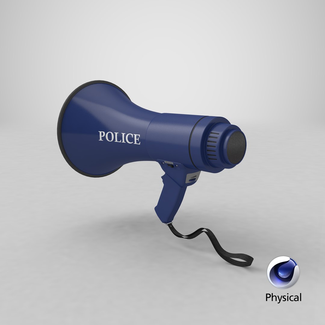 Police Megaphone 3D - TurboSquid 1857126
