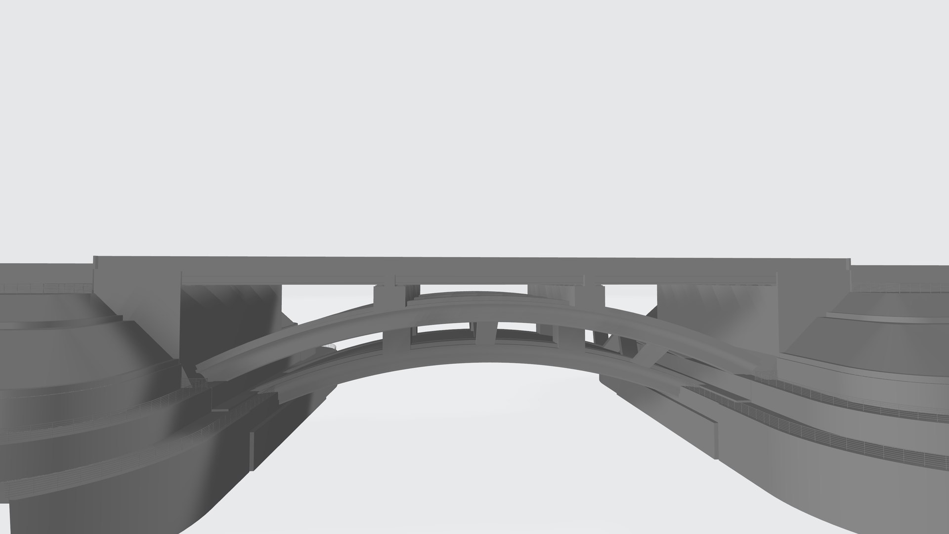 Bridge With A Large Retaining Wall 3D Model - TurboSquid 2036341