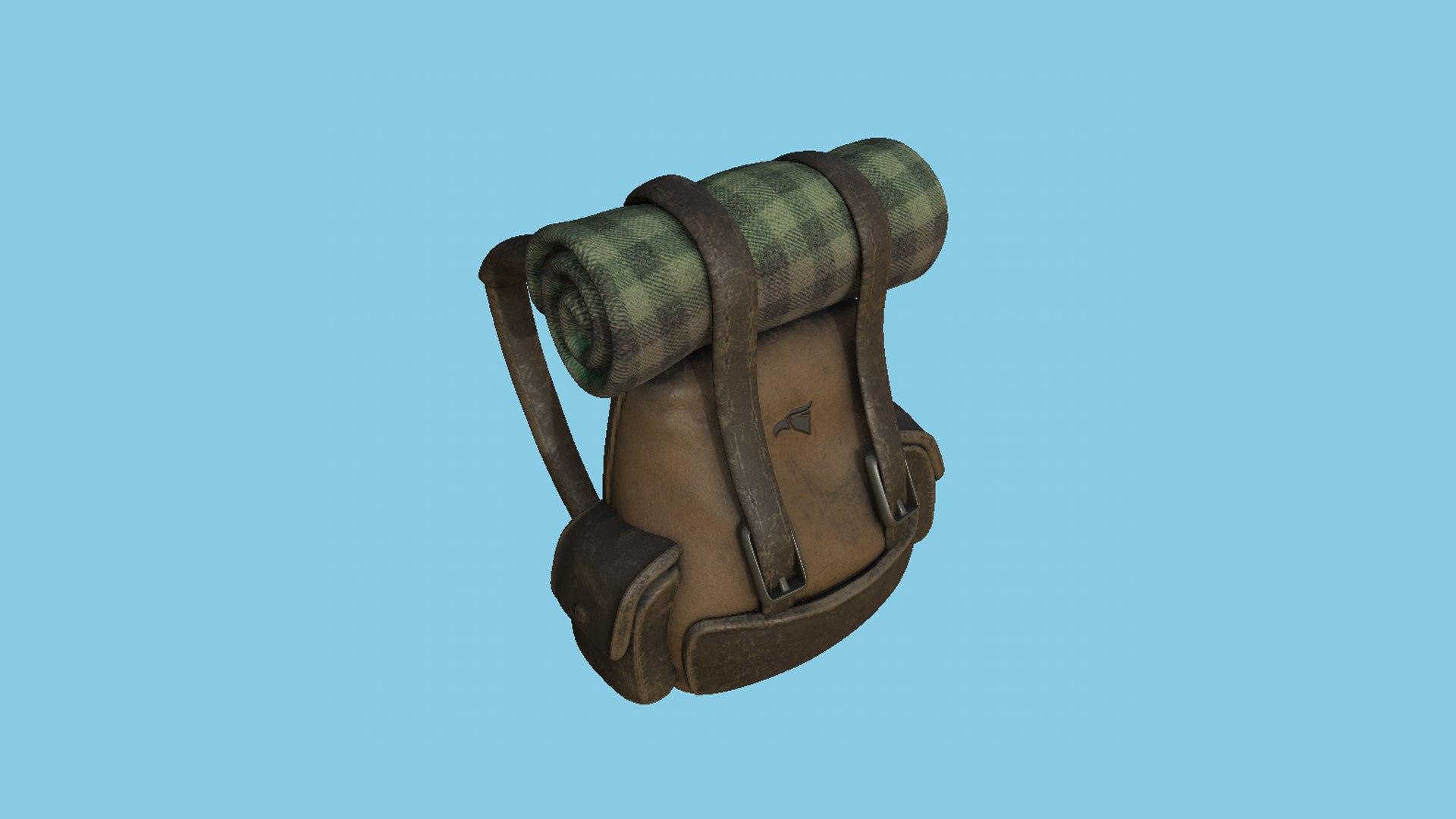 3D Dark Leather Backpack - Character Fashion Design - TurboSquid 1717010
