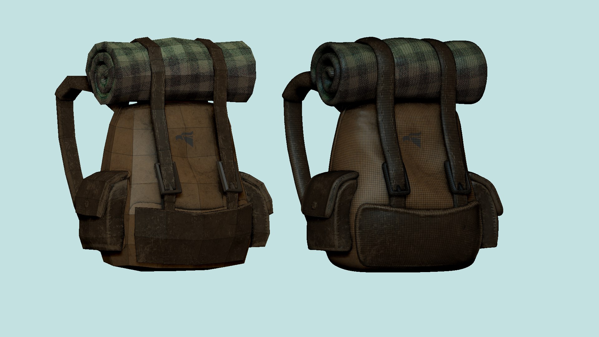 3D Dark Leather Backpack - Character Fashion Design - TurboSquid 1717010