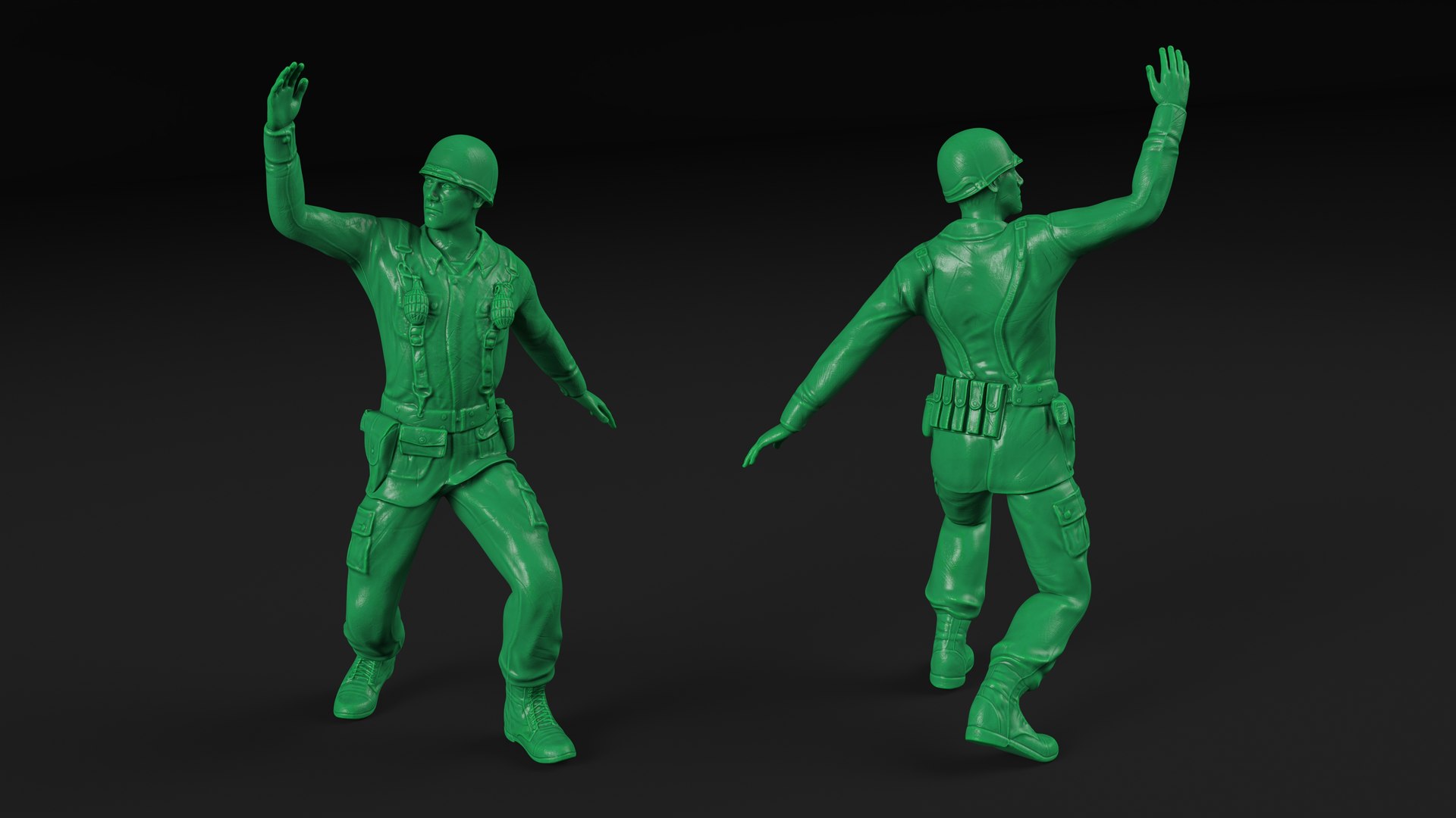 Green Toy Soldier Assault Model - TurboSquid 2189648