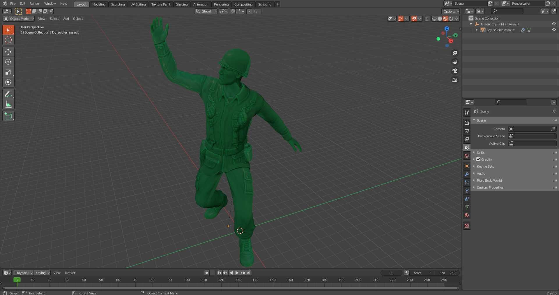Green Toy Soldier Assault Model - TurboSquid 2189648